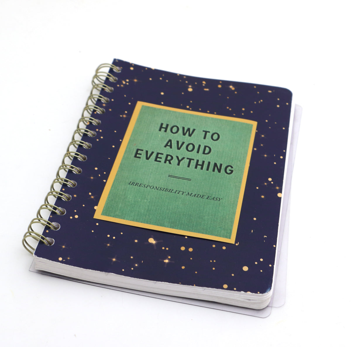 How To Avoid Everything book cover sticker, large sticker – LennyMud